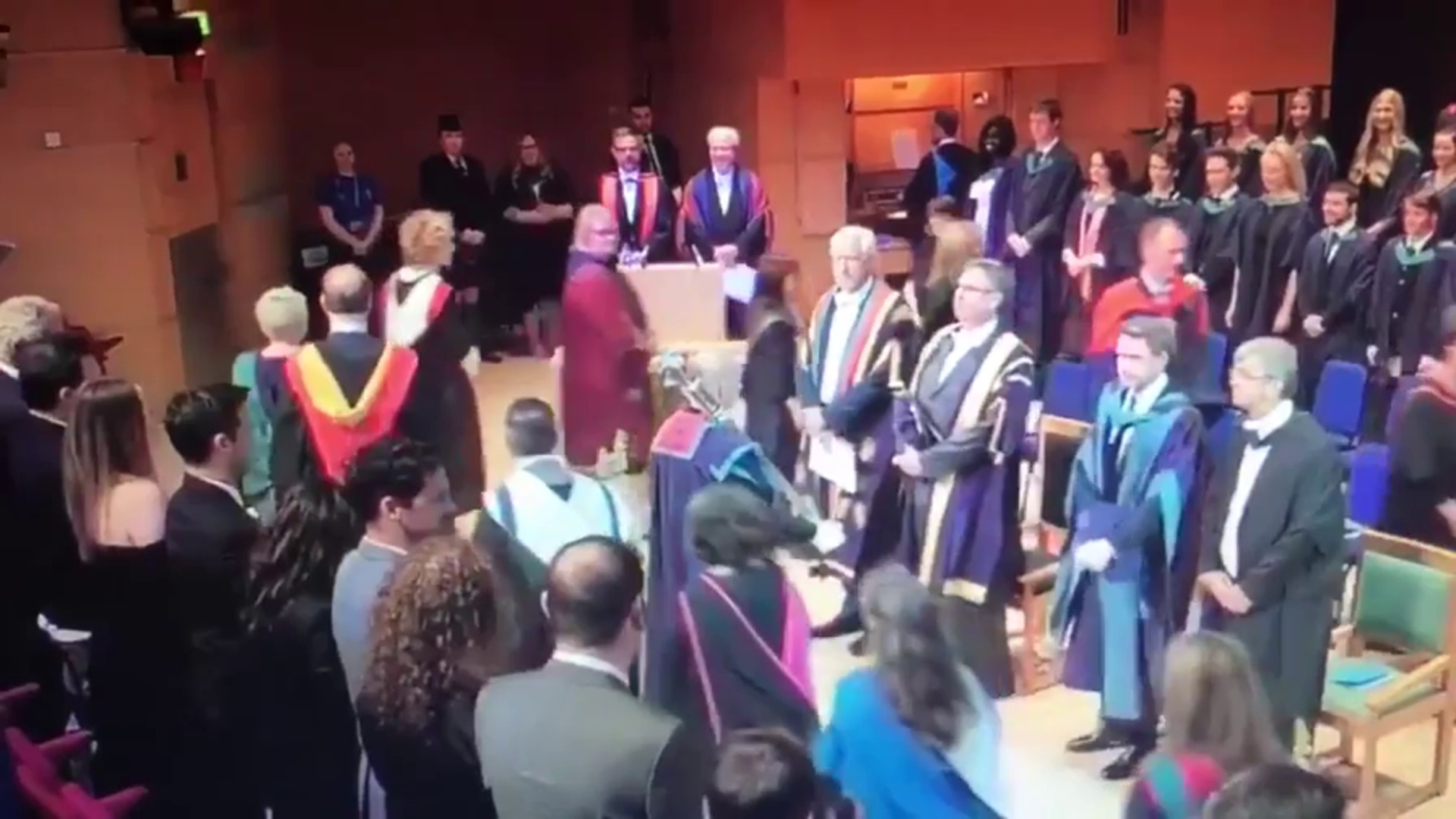 Brandon Flynn cheers on Richard Madden at his graduation - WHO