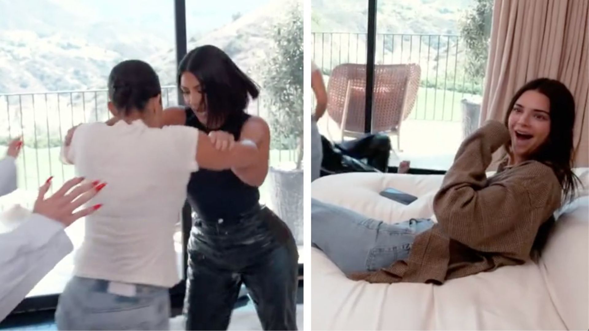 Kim and Kourtney Kardashian get into a heated physical fight - WHO