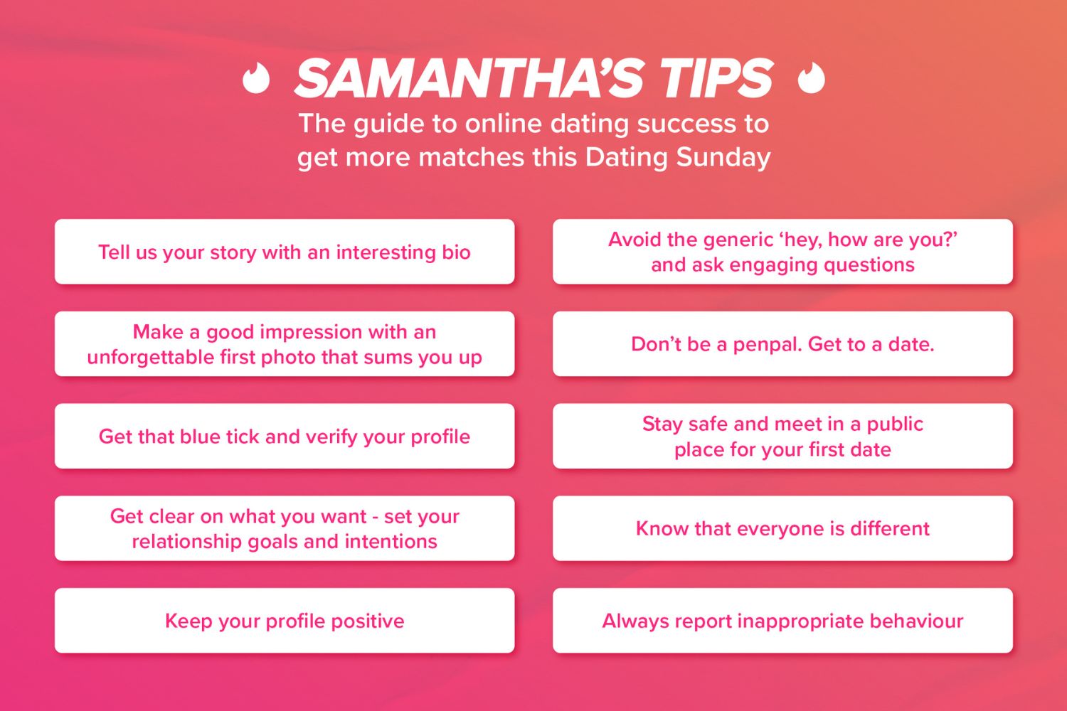 Dating expert reveals how to get more Tinder matches | WHO